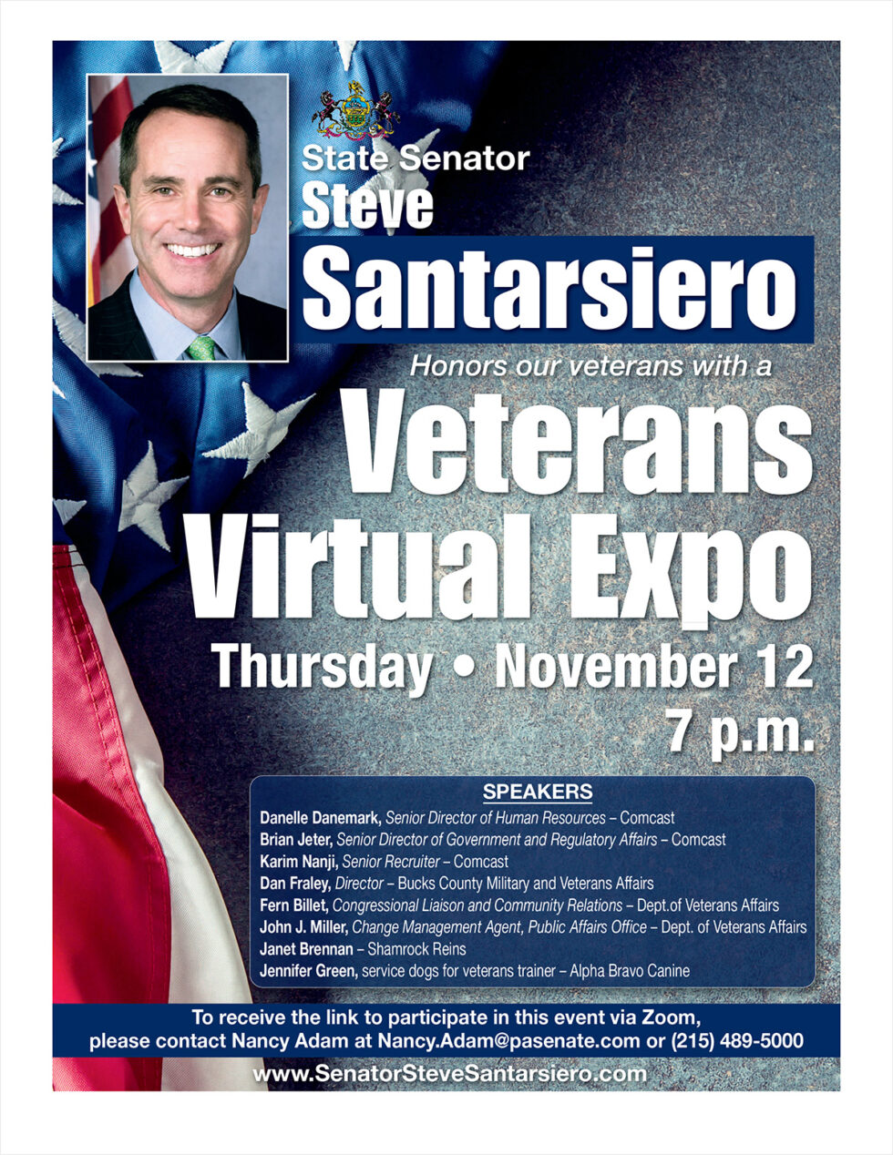Veterans Virtual Expo - Senator Steve Santarsiero